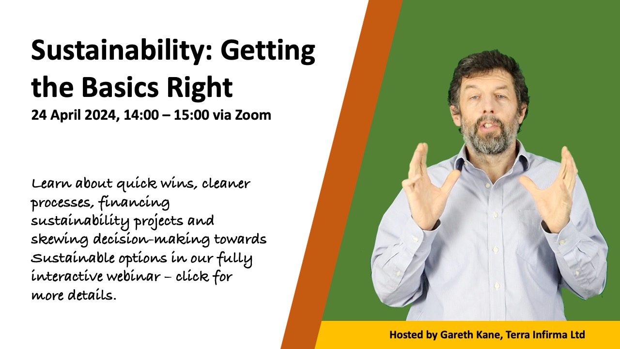 Getting the Sustainability Basics Right - Terra Infirma